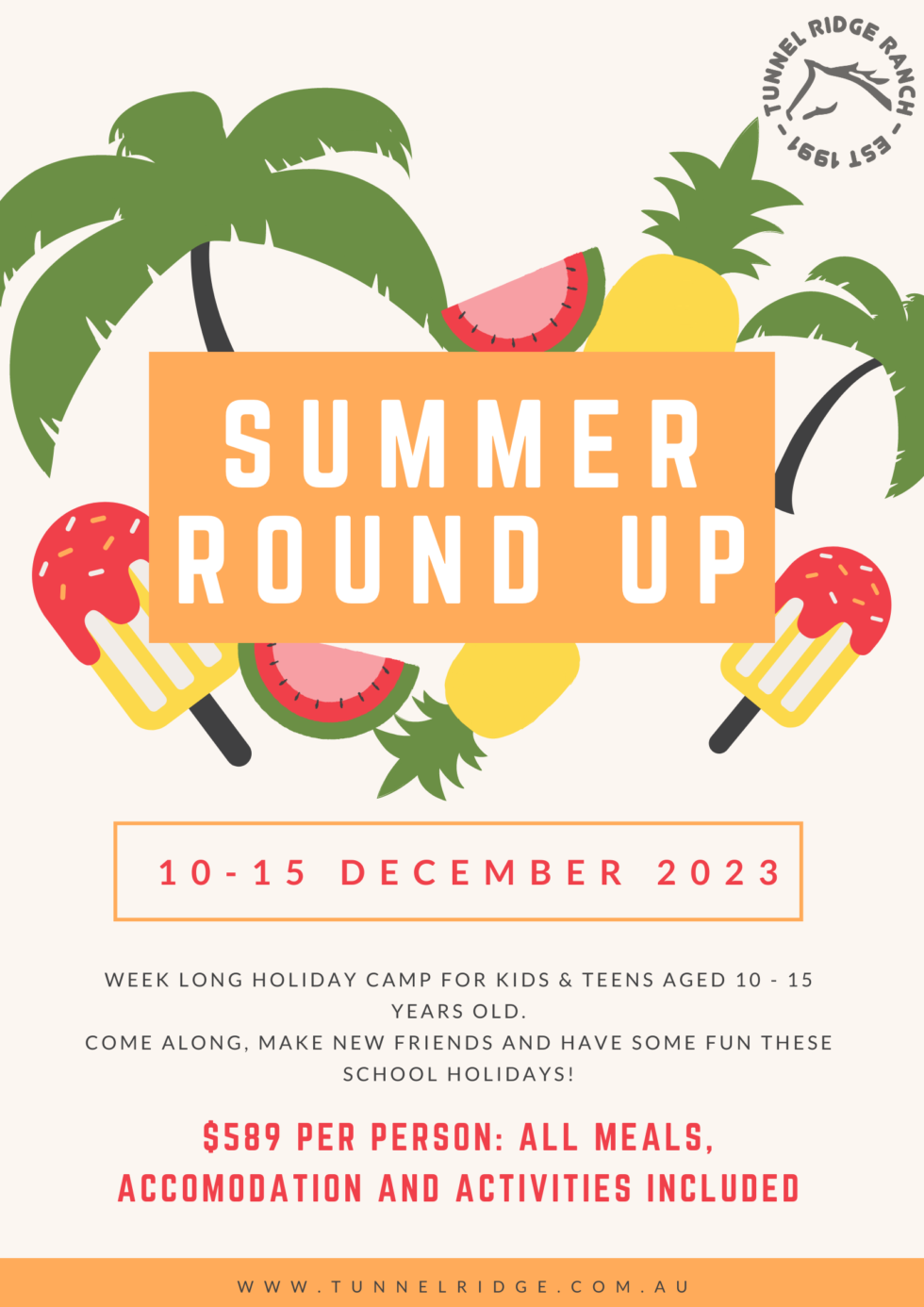 Tunnel Ridge Ranch Sunshine Coast | School Camps | Horse Trails